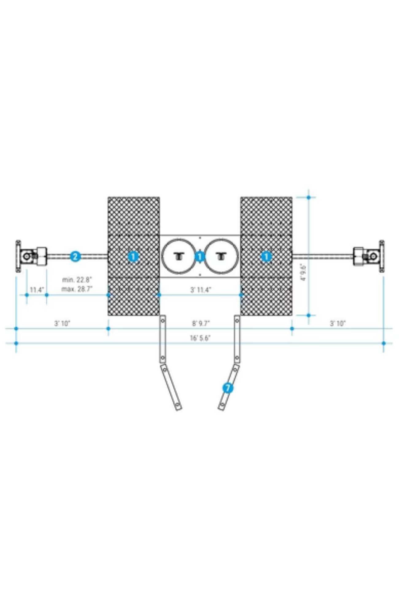 Mosmatic Undercarriage Rigger Set - 80.550 Stainless Steel, 4'